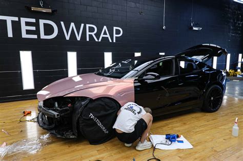 Pink Tesla Model S Tinybot Icheon Sunset Wrap Twiisted Wrap
