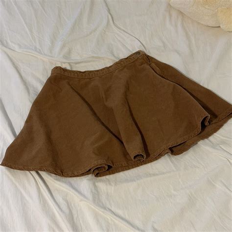 American Apparel Womens Grey Skirt Depop