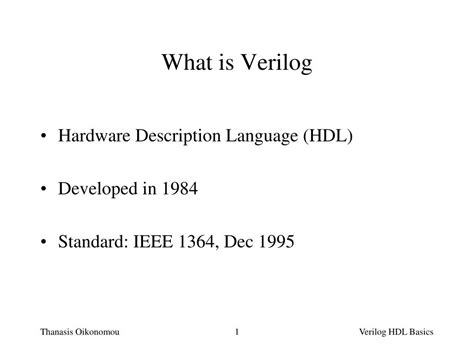 PPT What Is Verilog PowerPoint Presentation Free Download ID