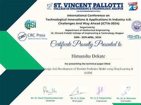 Im Thrilled To Share That I Have Successfully Presented My Paper On