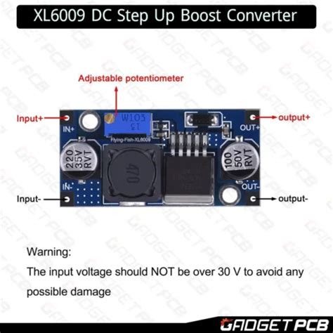 Xl6009 Dc To Dc Step Up Boost Converter 3 34v To 4 35v Price In Bangladsh
