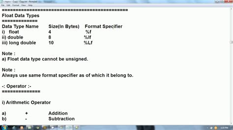 C Programming In Hindi Float Data Types Youtube