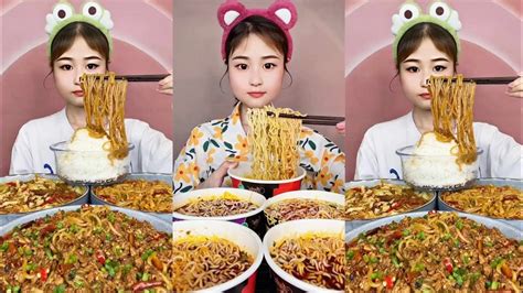 Asmr Fire Noodles 인기있는음식 먹방 비빔국수요리 먹방 스파게티면 먹방 매운양념치킨과면김치 먹방 한식먹방틈새라면직접만든 불닭볶음면가정식