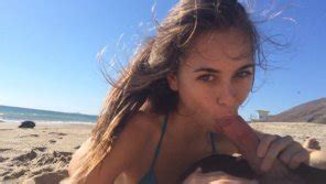 Riley Reid Beach Blowjob Porn Pic