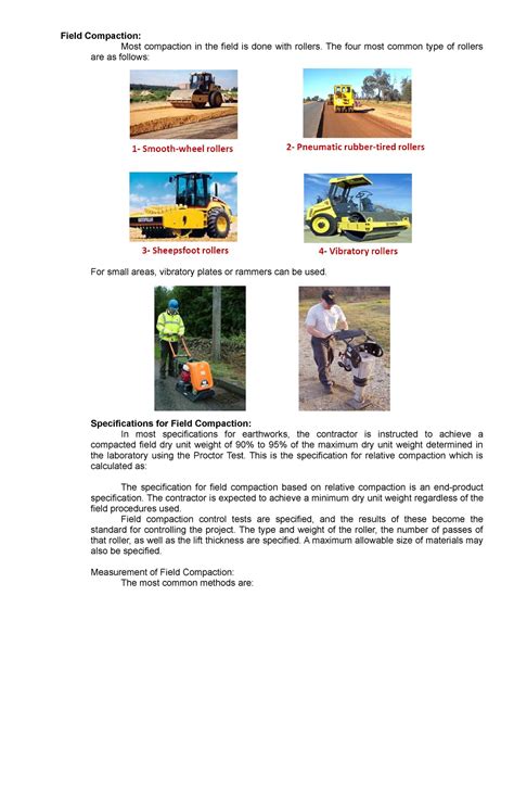 Field Compaction Field Compaction Most Compaction In The Field Is