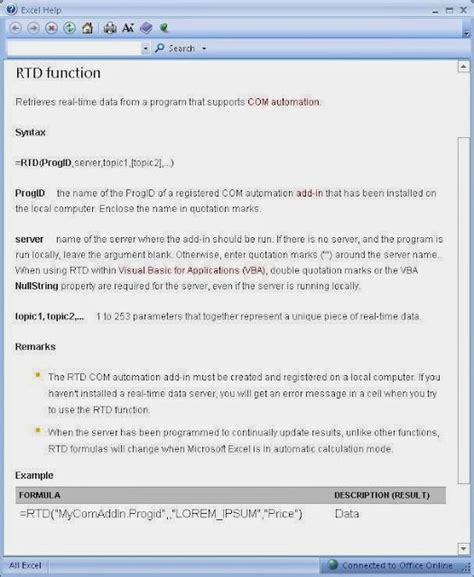 excel rtd server implementation in c part 1