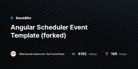 Angular Scheduler Event Template Forked StackBlitz