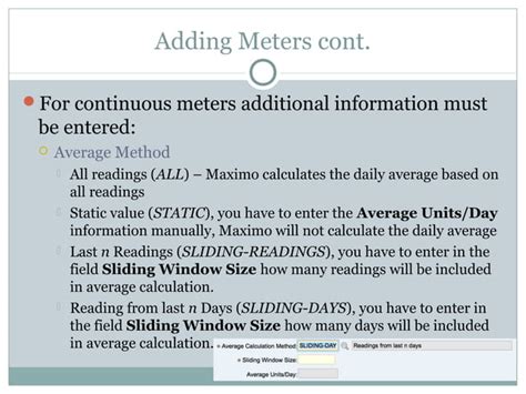 Meters In Ibm Maximo Asset Management Ppt Auto Navigation Systems Auto Technology
