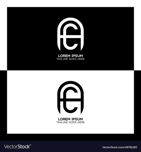 Ac Initial Letters Linked Elegant Logo Letter Vector Image