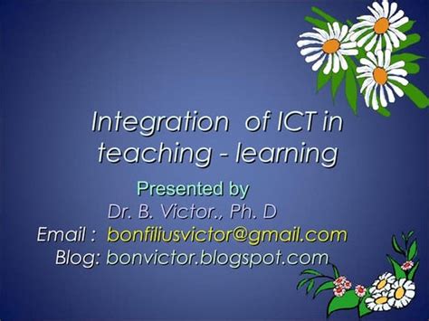 Role Of Ict In Teaching Learning Ppt