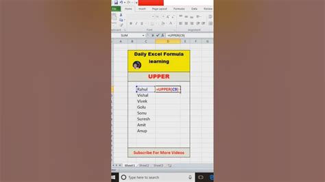 Excel Formula 🔥🤯computer Viral Shorts Art Computerscience 32bit