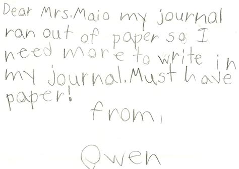 Reading Writing Connection First Grade Writing Samples