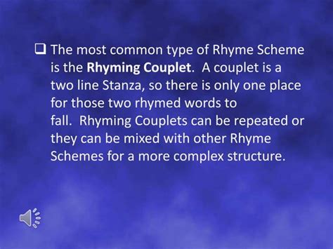Rhyme Scheme In Poetry PPTX