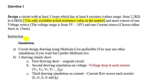 Solved Question Design A Circuit With At Least Loops Chegg Com
