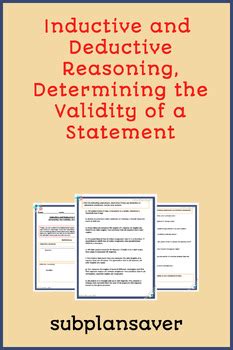 Using Deductive Reasoning To Determine Validity Worksheet And Answer Key ONLY