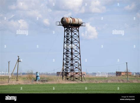 Rusty Water Tower Stock Photo Alamy