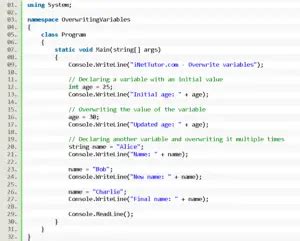 Overwrite Variable Value In C INetTutor