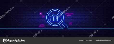 Neon Light Glow Effect Chart Line Icon Report Graph Sales Stock Vector By Blankstock 567339050
