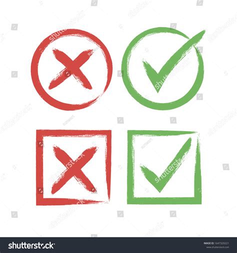 Tick 및 Cross 기호 요소투표용 벡터 스톡 벡터로열티 프리 1647320221 Shutterstock