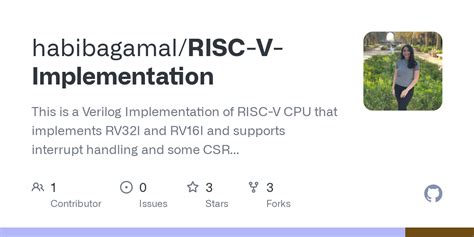 Github Habibagamalrisc V Implementation This Is A Verilog
