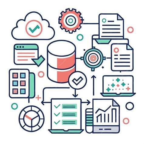 Data Processing Analysis And Visualization With Check Marks Premium Ai Generated Vector