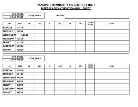Payroll Templates 14 Printable Word Excel Formats Samples Forms Images