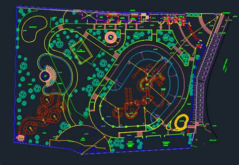 Water Park 2d Dwg Design Plan For Autocad • Designscad