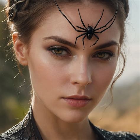 Premium Photo Graphics Generative Ai Image Of Spider Crawling On
