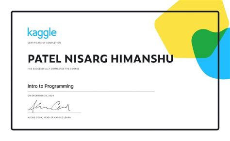 Nisarg H Patel On Linkedin Python Programming Kaggle Lifelonglearning Techskills