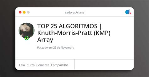 TOP 25 ALGORITMOS Knuth Morris Pratt KMP Array
