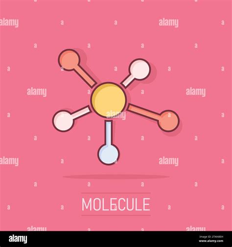 Vector Cartoon Social Network Molecule Dna Icon In Comic Style