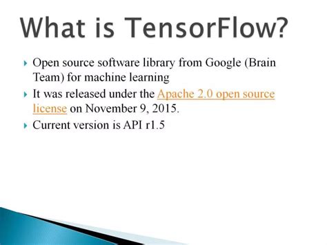Tensorflow Pptx Computer Software And Applications Computing