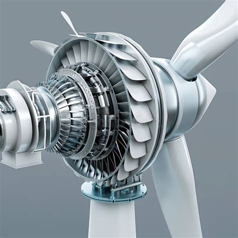 Exploded View Of Wind Turbine Engine Stock Image Image Of Engine