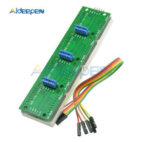 Max7219 Led Microcontroller 4 In 1 Display With 5p Line Dot Matrix Con