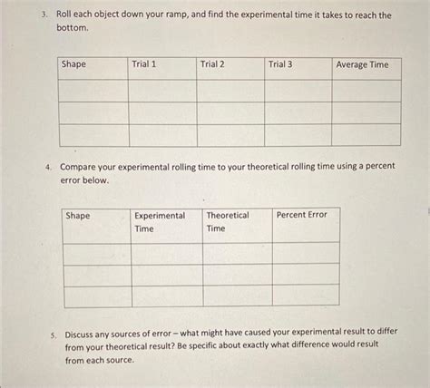 You Will Be Given Several Objects Which Can Roll And Chegg