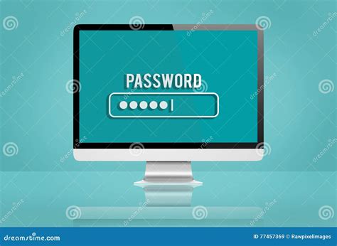 Password Login Identity Privacy Security Concept Stock Illustration Illustration Of