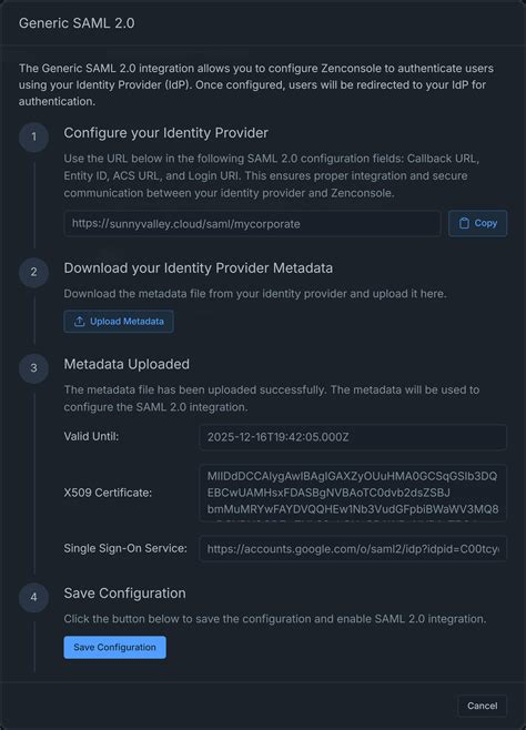 Configuring Authentication Method For Organization On Zenconsole