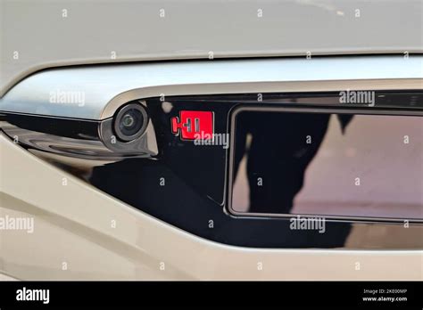 Shanghai China November 9 2022 Huawei Hi Huaweiinside Logo Is Seen On The Body Of An