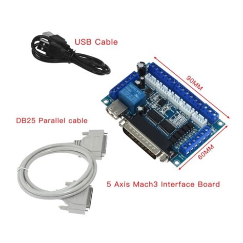 5แกน Cnc บอร์ด Breakout สาย Usb สำหรับ Stepper Motor Driver Mach3พอร์ตขนานควบคุม เครื่องจักร