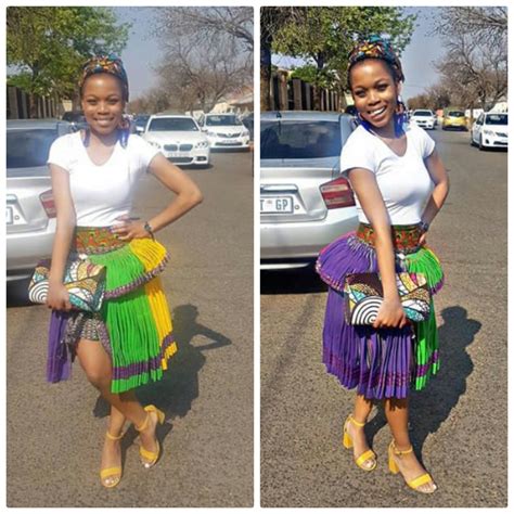 Clipkulture Girl In Beautiful Tsonga Xibelani Skirt