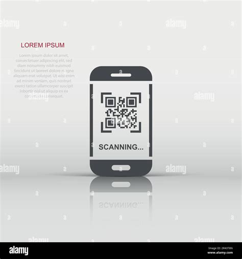 Qr Code Scan Phone Icon In Flat Style Scanner In Smartphone Vector Illustration On White