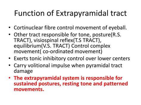 Ppt Extrapyramidal Tracts And Motor Neuron Lesions Powerpoint Presentation Id 1760576