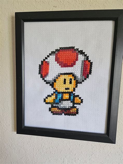 Toad Pixel Art Handmade Cross Stich With DMC Thread Etsy