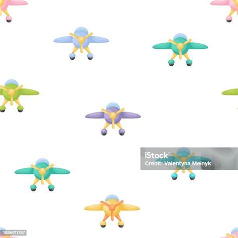 귀여운 아이들의 완벽 한 패턴과 비행기 직물 포장 섬유 벽지 의류를 위한 창의적인 어린이 질감 벡터 일러스트 레이 션 0명에 대한 스톡 벡터 아트 및 기타 이미지 Istock