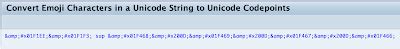 SAP ABAP Central Convert Emoji Characters In Unicode String To Equivalent Unicode Code Points