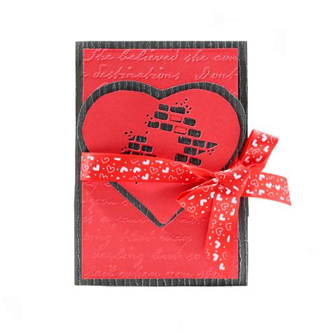 Ръчно изработена Картичка за Свети Валентин със сърце 0154