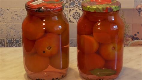 САМЫЙ Простой рецепт ПОМИДОРЫ на зиму без стерилизации вкусный маринад Кулинарный Клуб Youtube