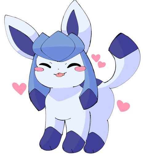 A Cute Blepping Glaceon Glaceon Fanart By Glacytale On Deviantart