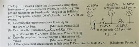 The Fig P Shows A Single Line Diagram Of A Chegg