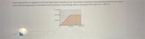 solved a net external force is applied to a 4 32 kg object